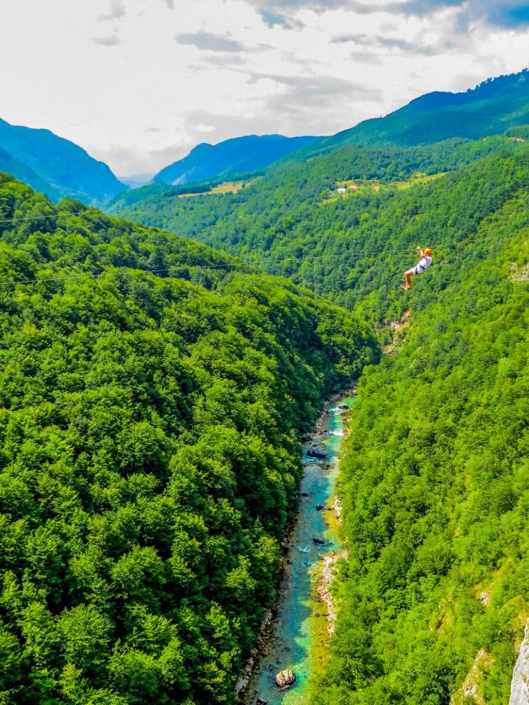Zip line next to Djurdjevica Tara Bridge